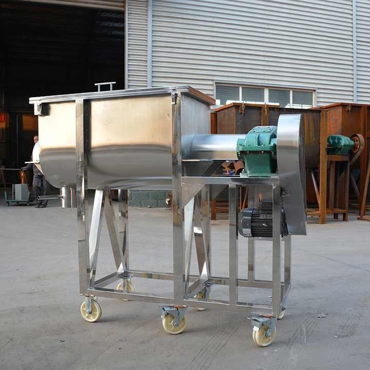 Horizontal Calcium Carbonate Premix Mixer Industrial Spice Powder Mixer ...