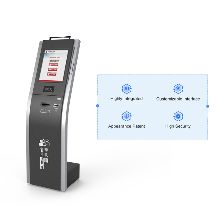 17 Inch Floor Standing Wireless Queue Management Kiosk, Self-Service ...