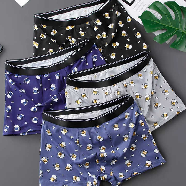 HighQuality Men's Boxer Briefs 100% Cotton Seamless Underwear with ...