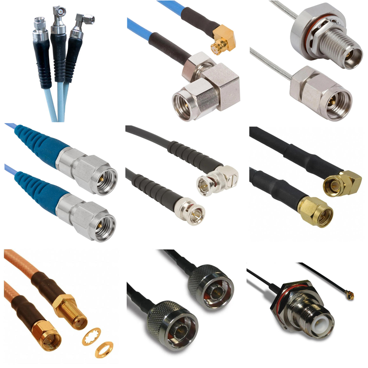 N39B60-85S- N plug right angle to BNC reverse polarity plug using .085 ...