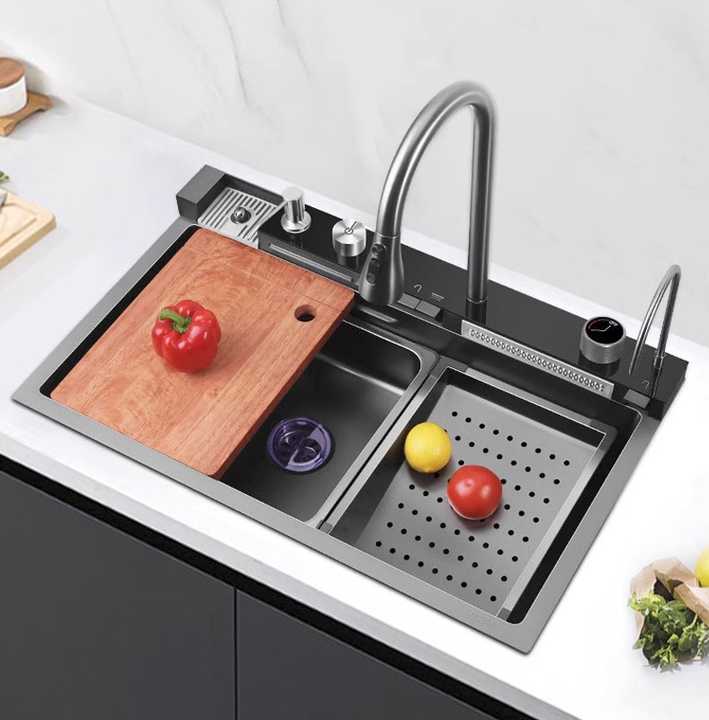 304 Stainless Steel Kitchen Sink - Smart Waterfall Design