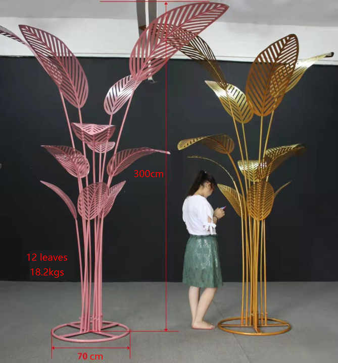 Public Metal Tree Leaf Sculpture for Garden Display