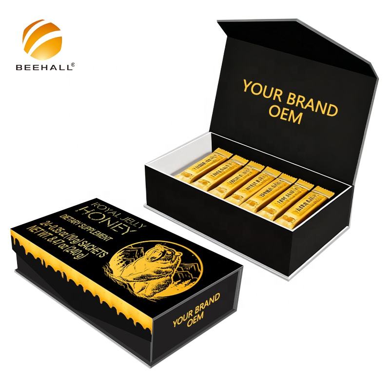 BEEHALL Custom Royal Jelly Honey Individual Packets with Ginseng Maca ...