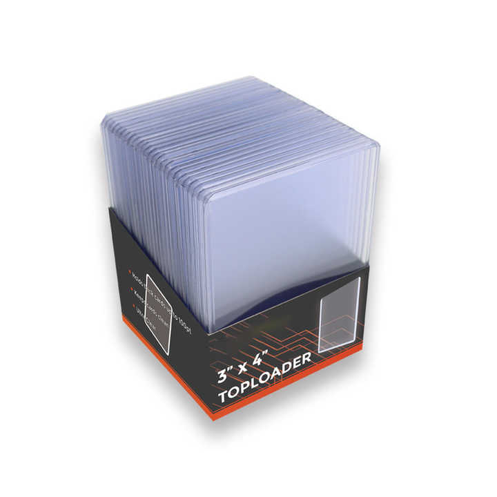 3" X 4" Thick 100PT Toploader 25ct Trading Card Top Loader Card Sleeves ...