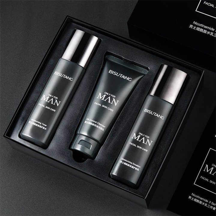 Men Brightening Skin Care Set Cleanser & Toner & Lotion Moisturizing ...