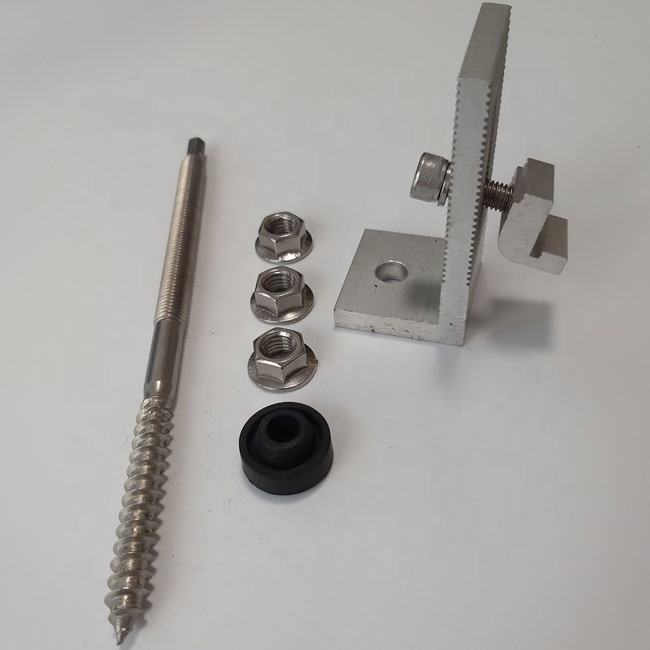 Solar Panels Roof Mount Aluminum L-Feet Group with Stud Bolt Bracket ...