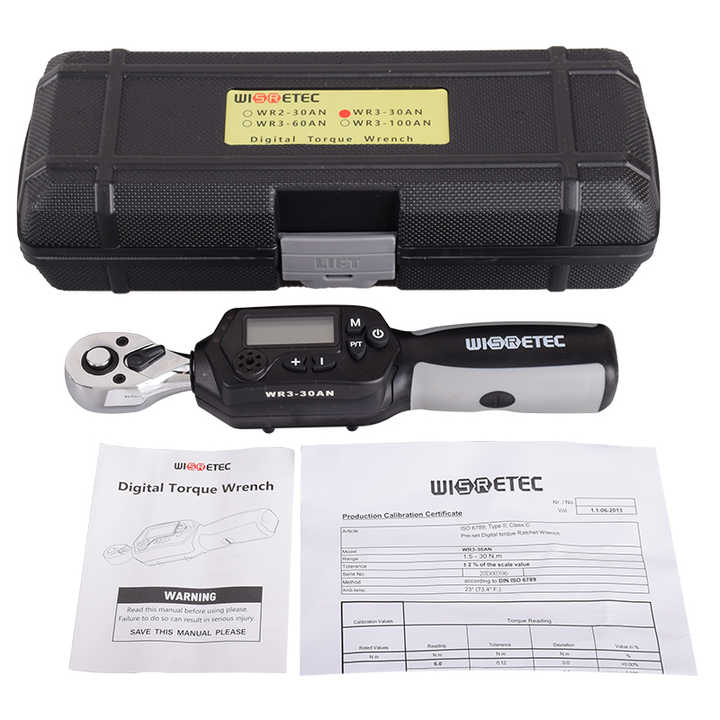 WISRETEC Precision Torque Wrench - 0.3-100nm Digital Display