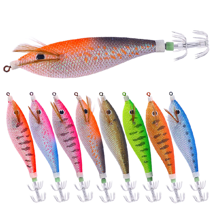 Luminous Shrimp Squid Lure Artificial Shrimps With Squid Hook Baits ...