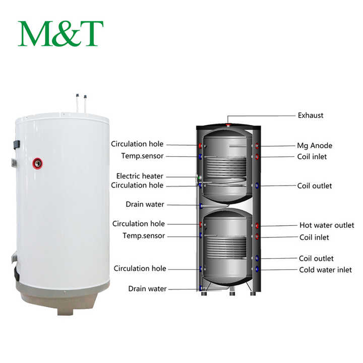 Two Tanks Built-in One Whole-house Domestic Hot Water Heat Pump air to ...