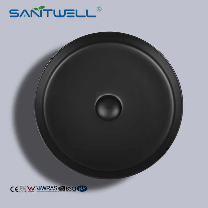 Hand Round Circular Wash Basin Matt Black Popular Design Above Counter ...
