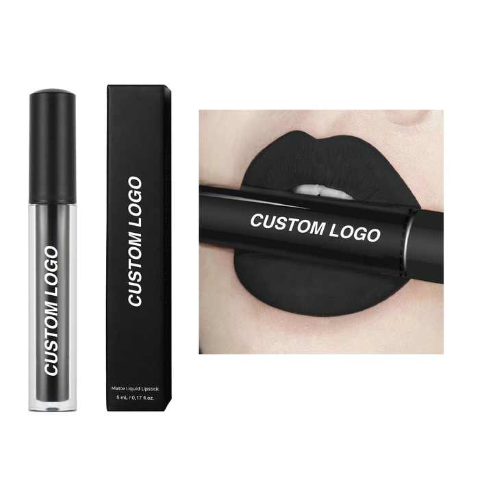 Wholesale Cheap Cosmetics Waterproof Long Lasting Velvet Matte Branded Nude Makeup Black Liquid Lipstick Alibaba