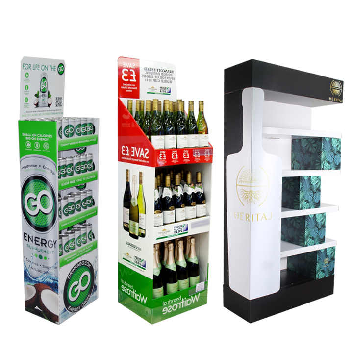 Supermarket Promotion Free Standing Customized Corrugated Cardboard ...