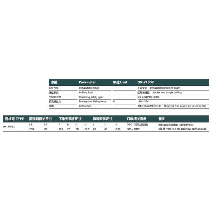 Elevator Linkage System Elevator Spare Parts Safety Parts Aodepu OX-210BZ| Alibaba.com