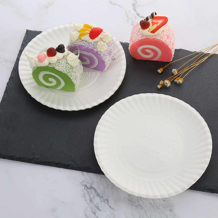 Food Grade Paper Plate Disposable Wedding Spiral Pattern Custom Printed ...