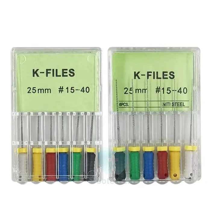 6 pcs/ box Endo File Hand Use K files Manufacturer Dental Root Canal ...