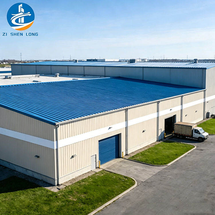 Prefab Warehouse Steel Structure Building Large Span Light Weight Steel ...