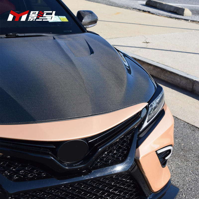Vent Style Carbon Fiber Front Bumper Engine Cover for Toyota Camry ...