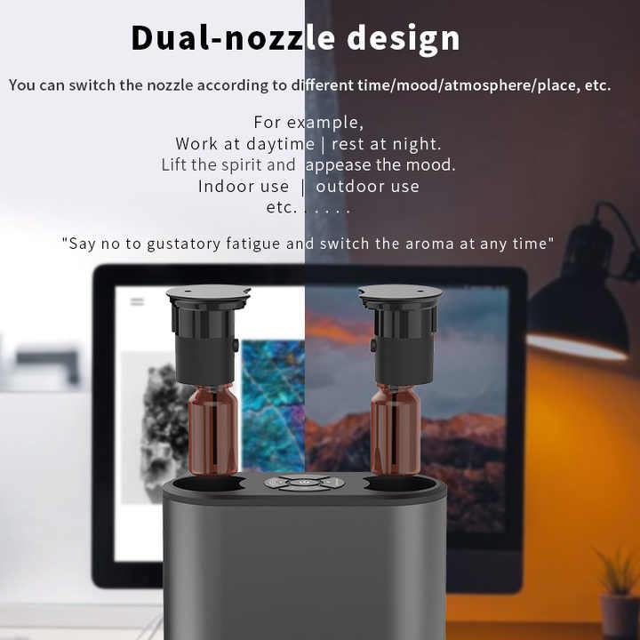 Double Nozzle Design Aroma Diffuser Waterless Battery Powered Car ...
