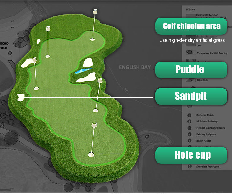 PGM GL007 10cm large flagstick golf putting green system professional ...
