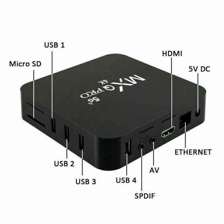 MX Pro 4K TV Box - Quad Core, Android 9.0, 8/16GB RAM