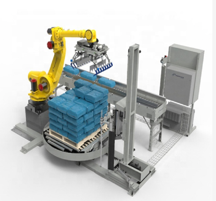 ABB Robot Arm Bags Palletizer Cartons Robotic Palletizer with Pallet ...