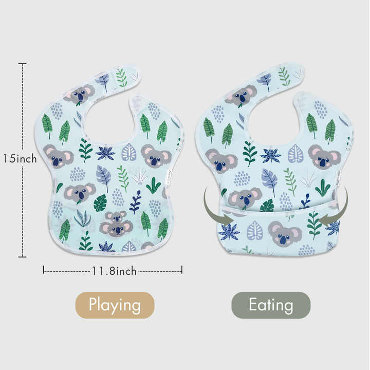 Baby Waterproof Eating Bib, Children's Cartoon Food Supplement ...
