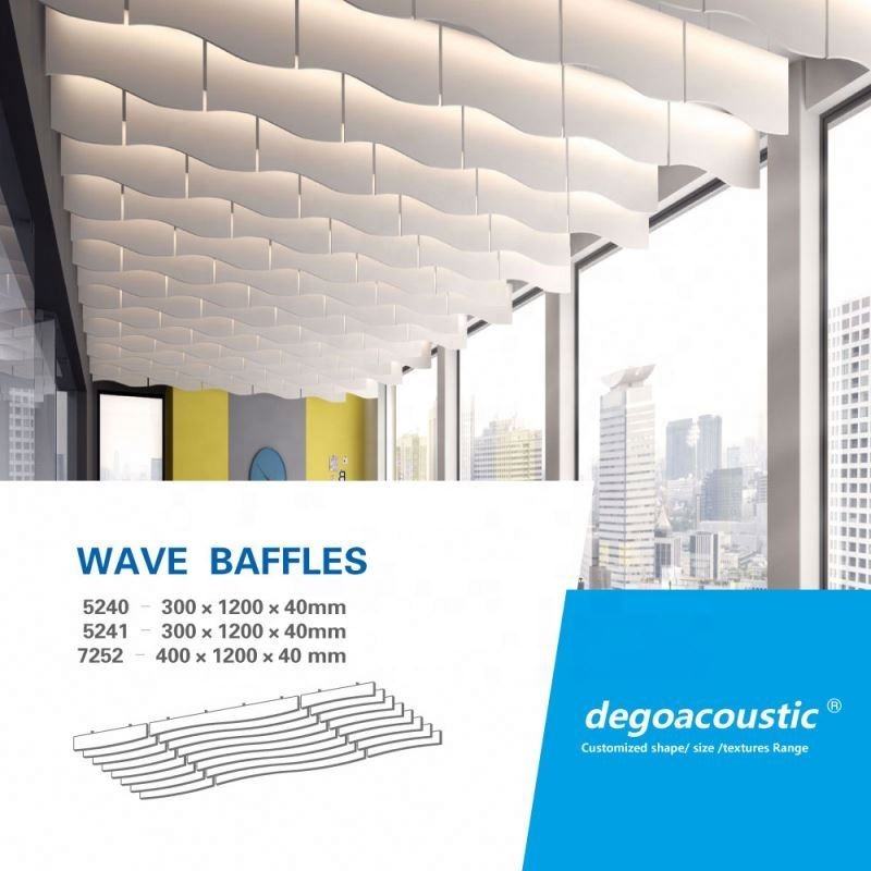 Acoustical Baffle Ceiling Eco-friendly Acoustic Fiberglass Wool Hanging ...