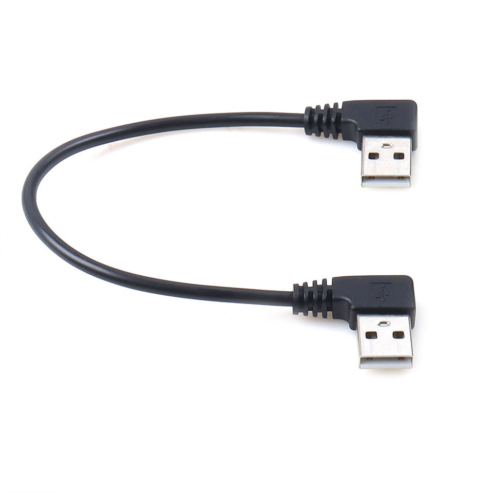 USB Right Angle Male to USB 2.0 Male Data Cable 24v Powered USB Cable ...