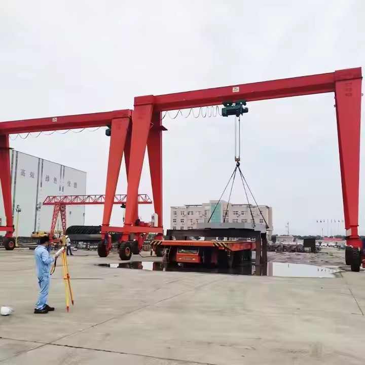 Pre-Cast Concrete Gantry Crane 100 Ton Motor Engine Bearing Hoist 25 ...