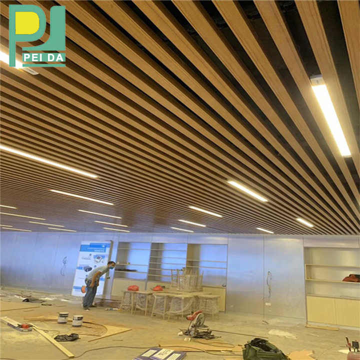 Suspended U-Shaped Aluminum Slat Ceiling - Durable & Stylish