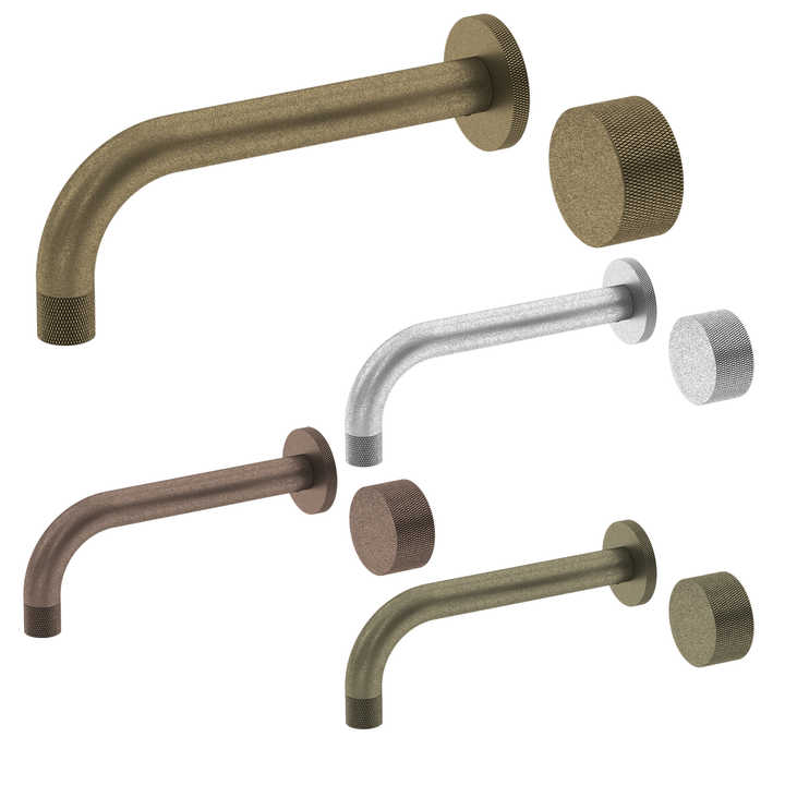 Watermark Tumbled Aged Brass Bronze Wall Mounted Organic Appearance Tap ...