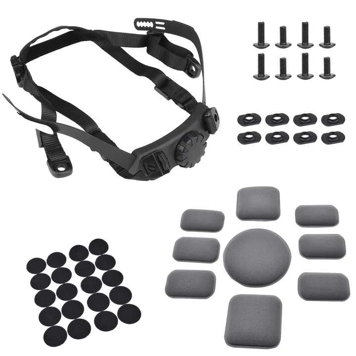 Black Fast Adjustable Tactical Fast Helmet Suspension Retention System ...