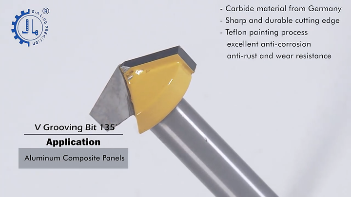 V Groove Router Bit Acm Acp Cutting Tools 108 Degree Alucobond Grooving Bit Cnc Router Bits 90