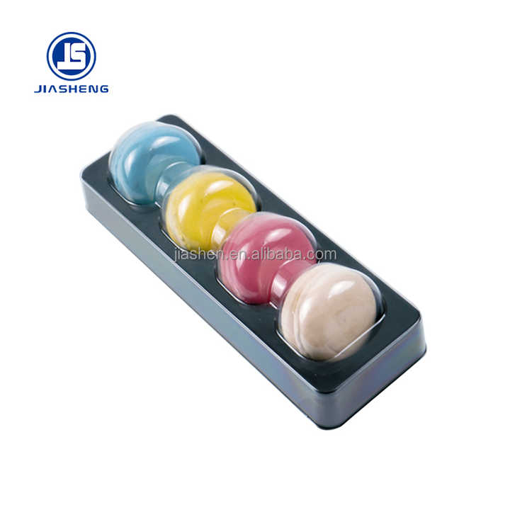 4 Pcs Macarons Gift Box France Plastic Macaron Insert Tray Holds 5cm ...