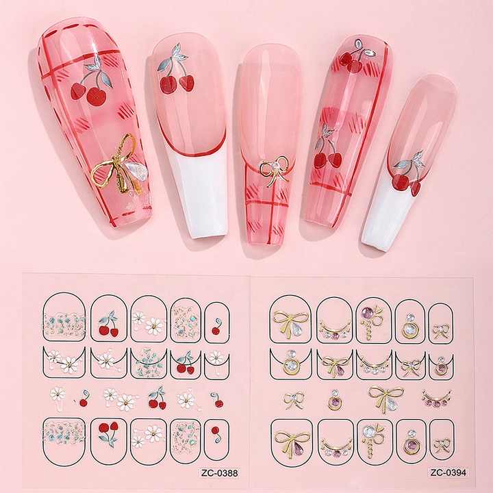 Wholesale OEM 3D Custom Design Nail Stickers - Luxury Brand Logo Nail ...