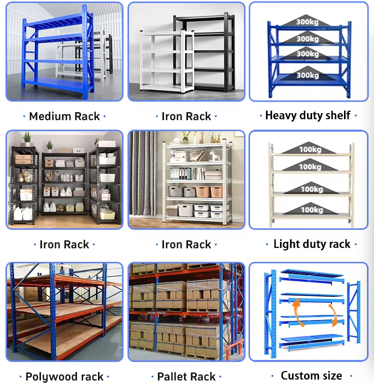 Shelves Heavy Duty Steel Industrial Shelving System 4 Tier Boltless ...
