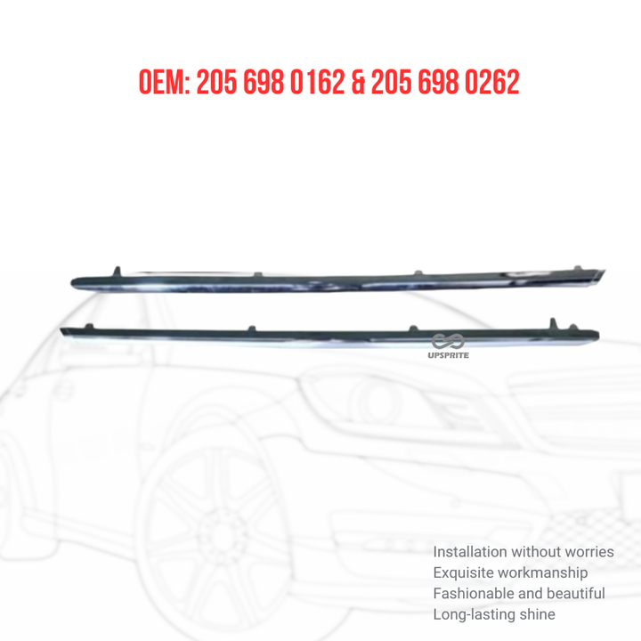 OEM Bottom Bright Strip L/R for Benz W205 AMG Double Row Buckle in ...