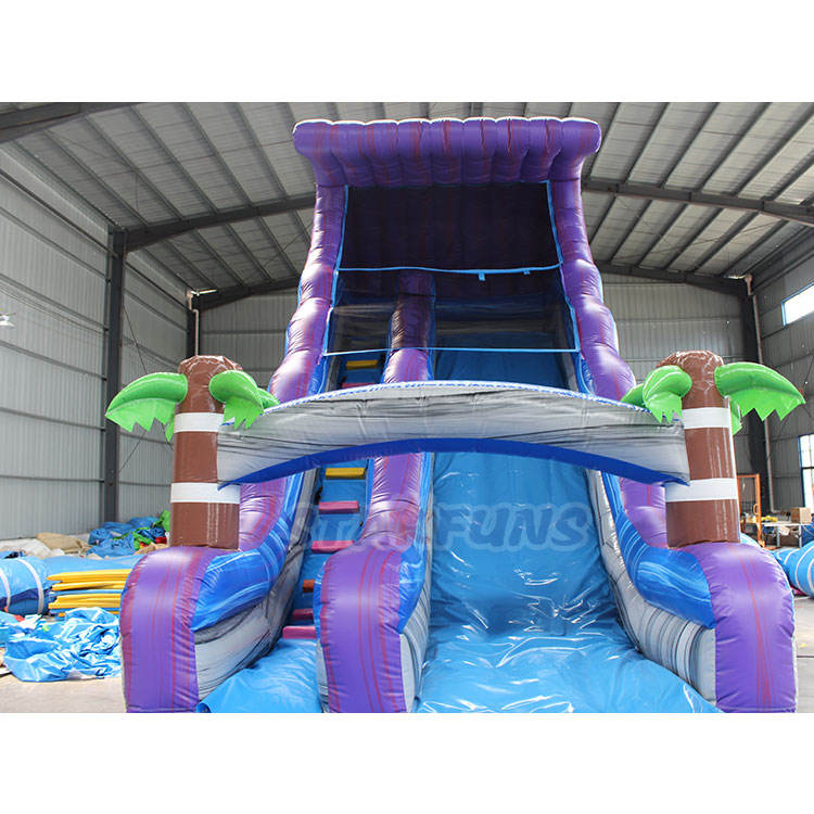Large Water Inflatable Palm Tree Jumping House Bouncy Castle Purple ...