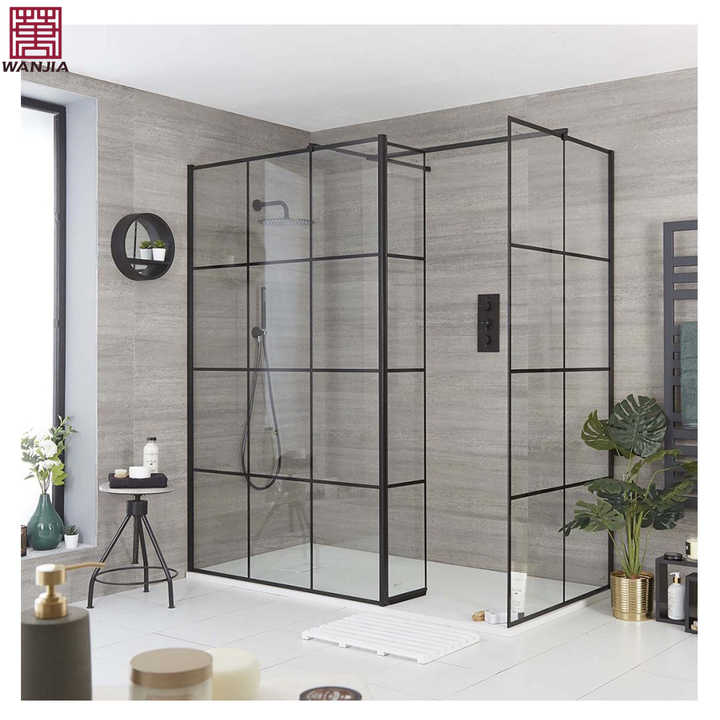 WANJIA Custom Shower Room Frameless Sliding Doors