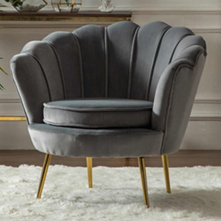 Luxury Modern Sofa Chair for Living Room - Velvet & Gold Legs