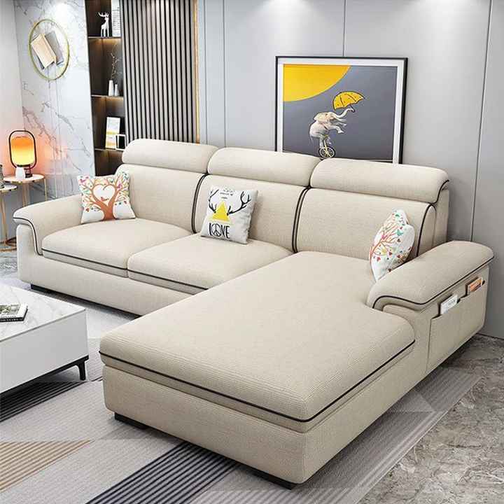 Fabric Sofa Living Room New Simple Modern Technology Fabric Guifei ...