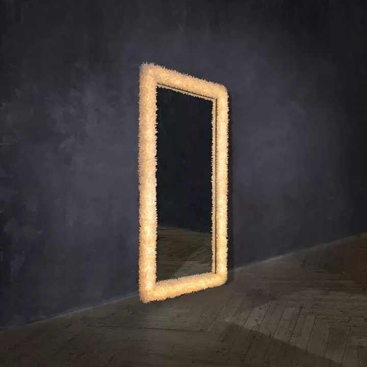 Modern Luxury Handcrafted Rock Crystal Led Mirror Sconce Floor Lamp ...