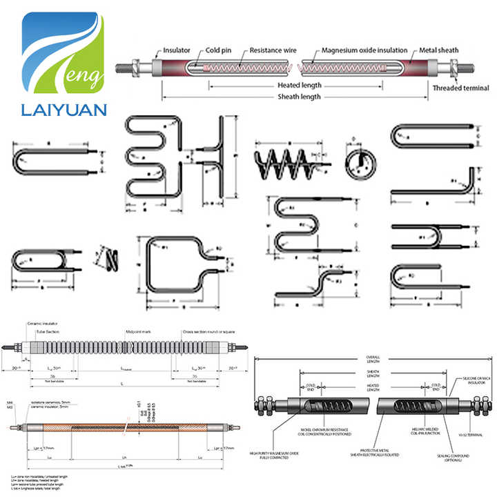 Laiyuan 230V 2000W Immersion Heater Element SUS304 Heating Tube ...