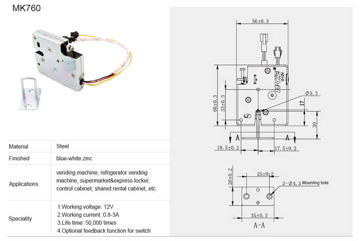 Mk760-002 Dc 12v Solenoid Electromagnetic Electric Control Cabinet ...