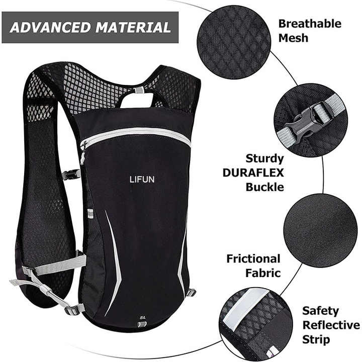 Running Vest, 5L Hydration Vest Lightweight, Breathable Running ...