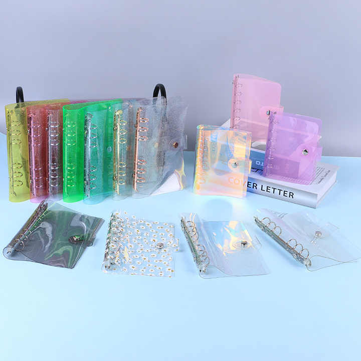 A5 A6 A7 PVC Budget Binders - Clear, Loose-Leaf Organizers