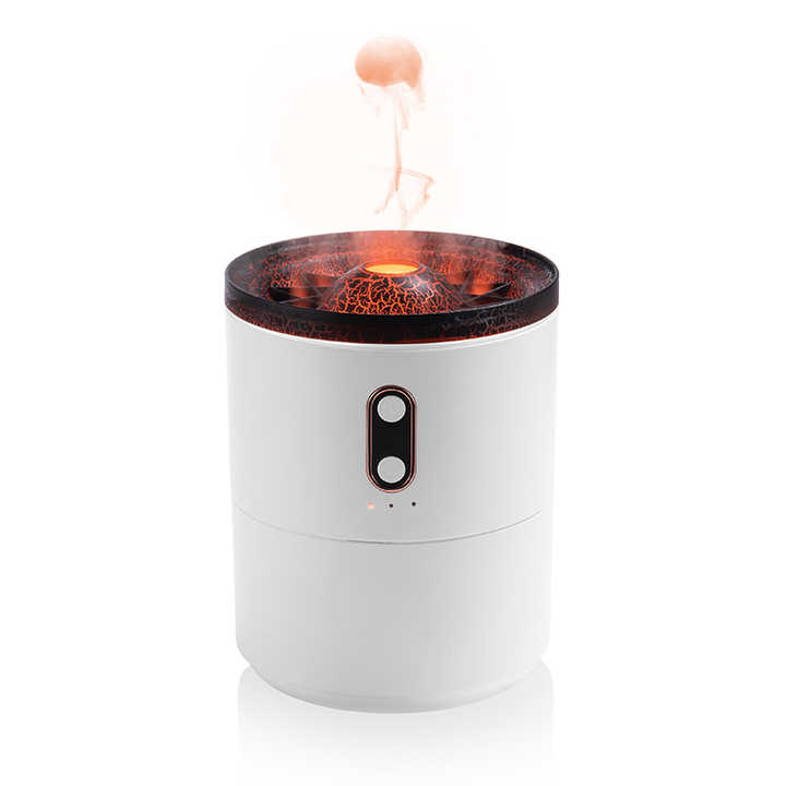 Portable Fire Jellyfish Volcano Humidifier 300ML USB Mini Air Flame ...