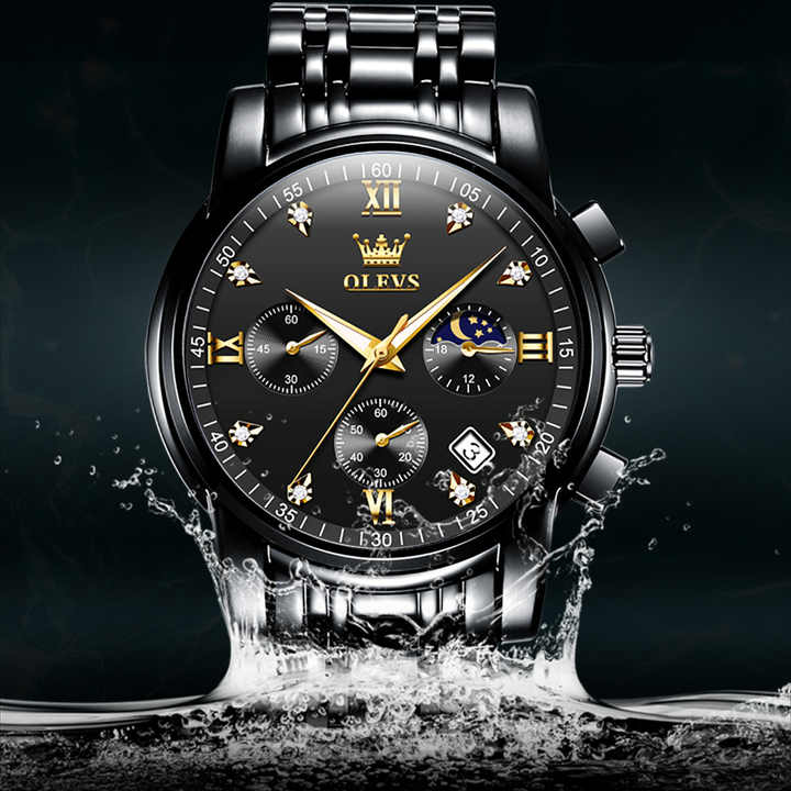 OLEVS 2858 Power Reserve Chronograph Watch - Luxury & Fashion