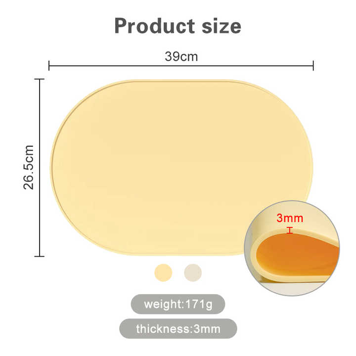 Silicone Placemat for Dining Table Restaurants Colorful Food Grade ...