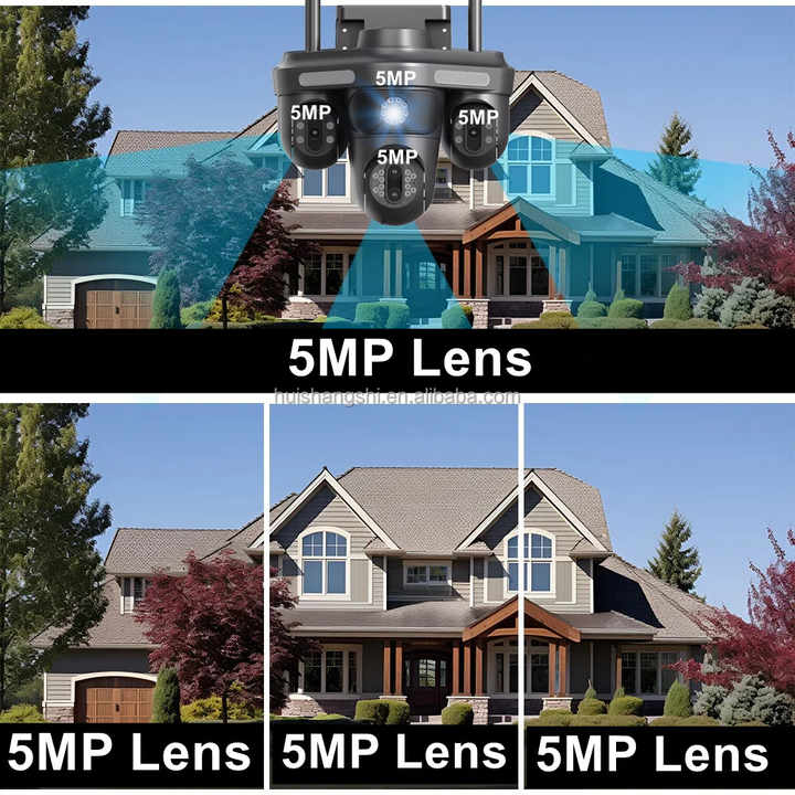 4lens 4screens 10X Optical Zoom Camera - Ultra HD Surveillance